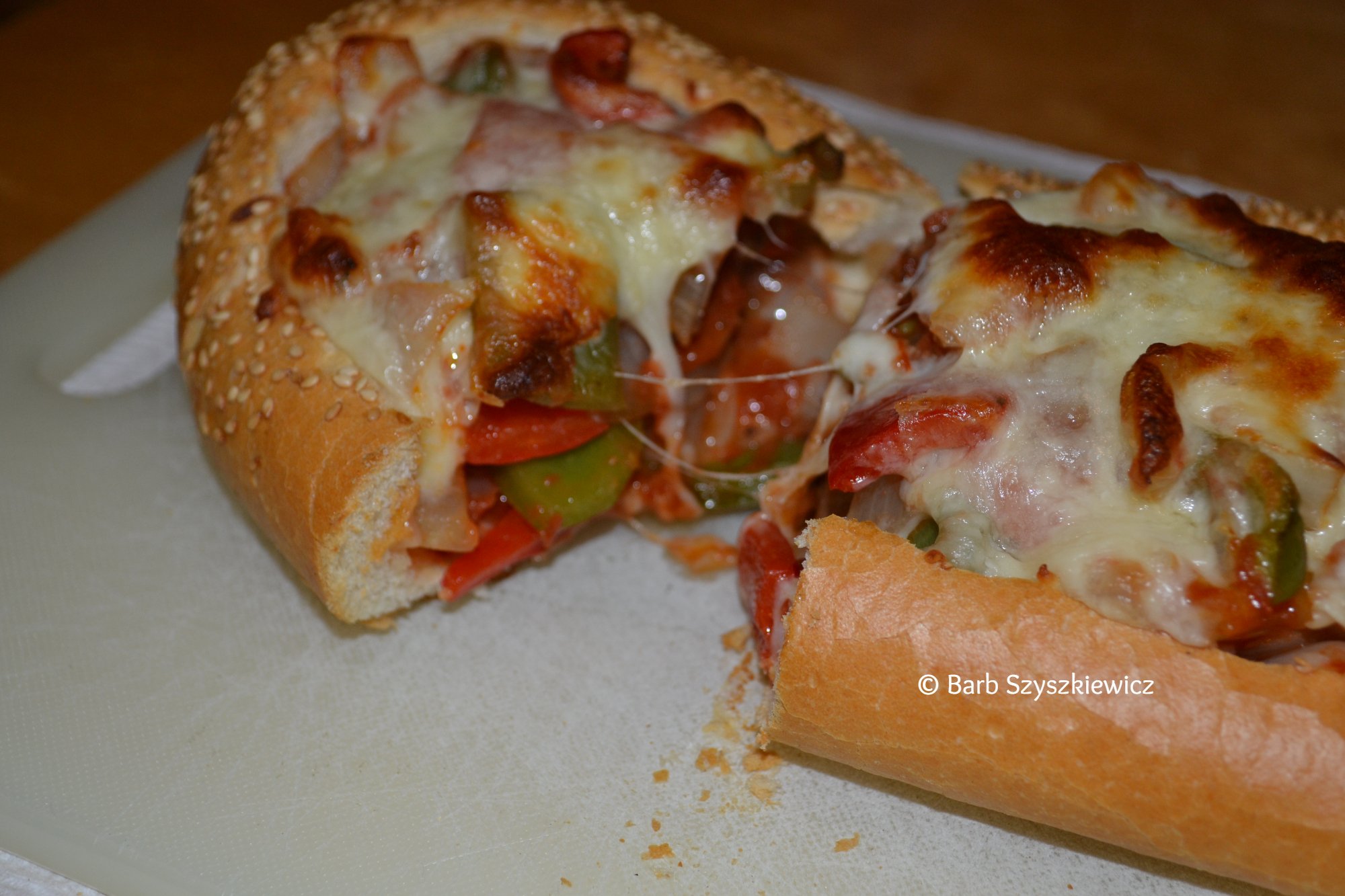 Sausage and Pepper Bread Boats