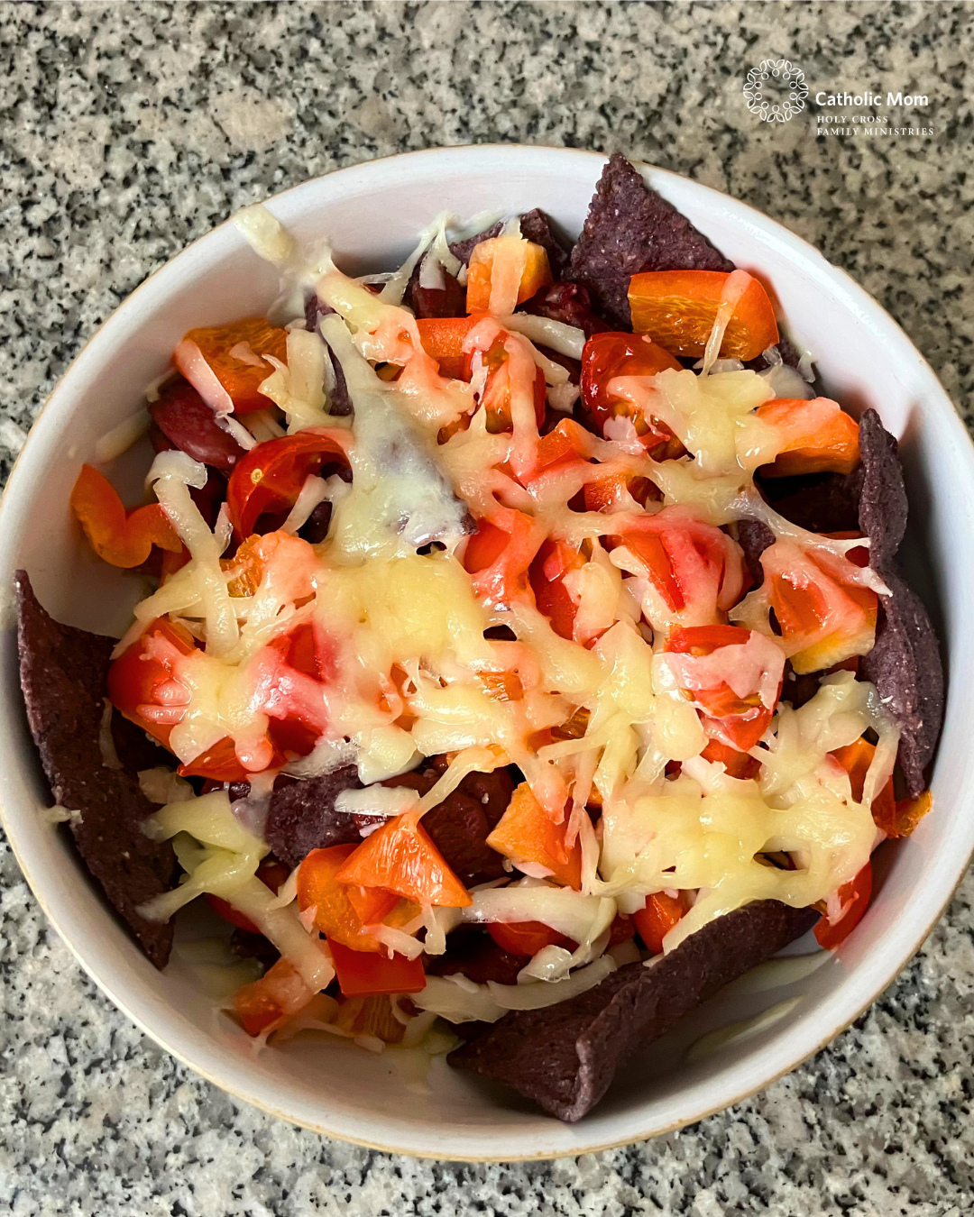 Meatless Friday: Red, White, and Blue Nachos