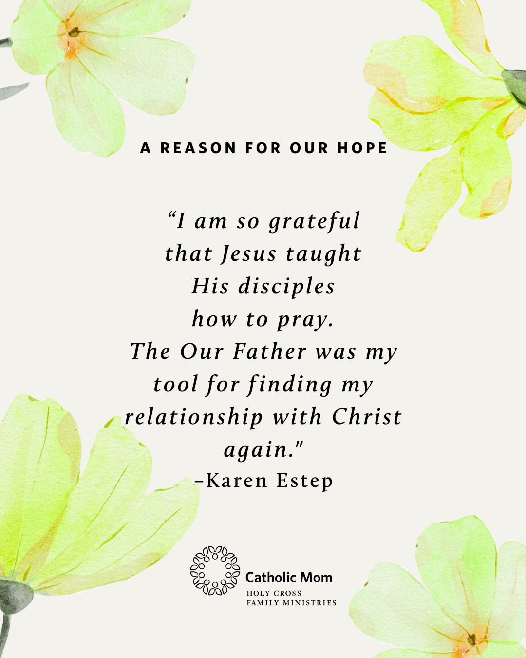 Hope Found in the Lord's Prayer