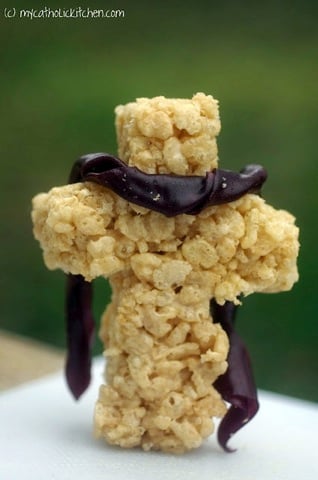 Caramel Cross Crispy Treats
